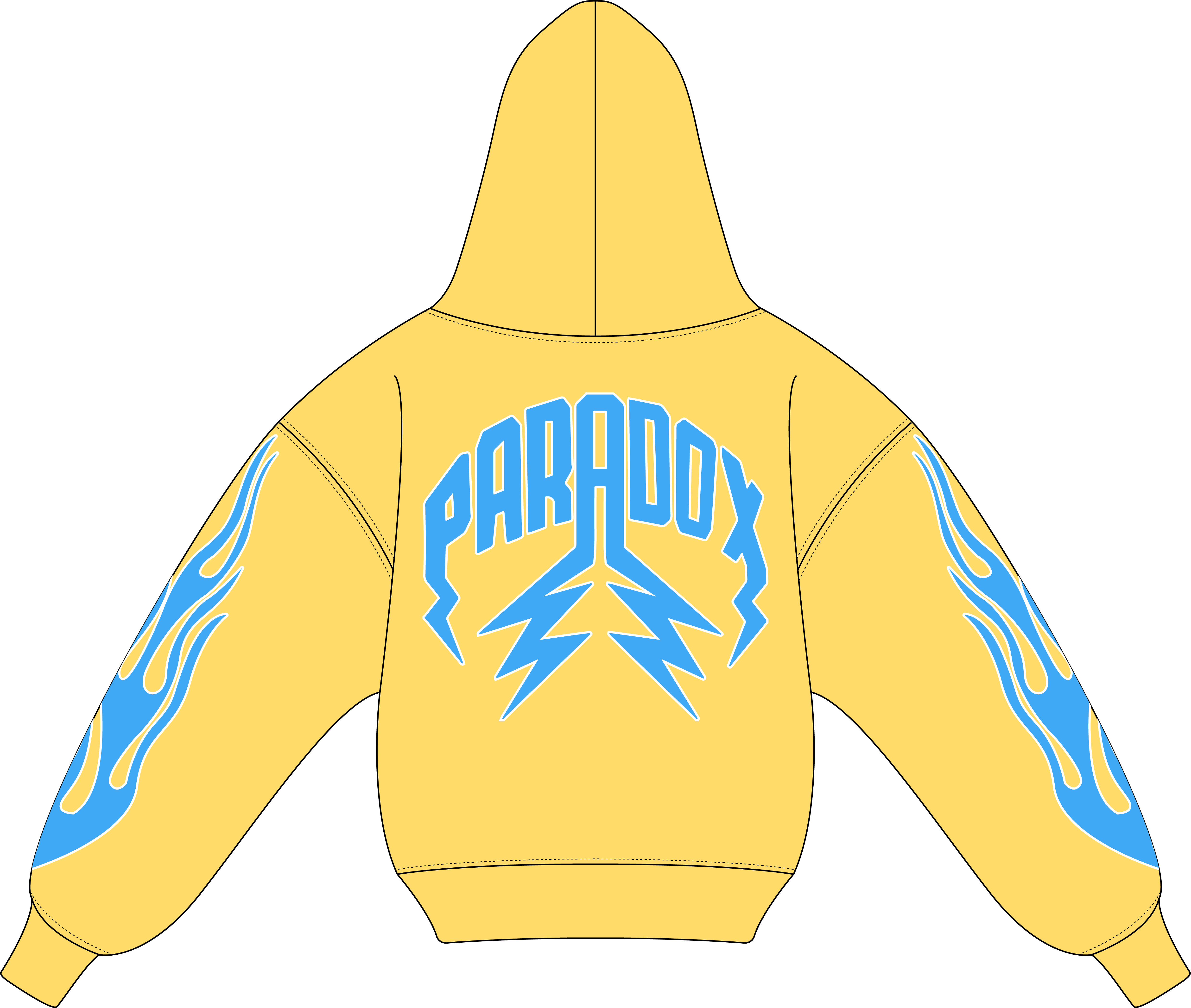 "PASTEL V2" LIGHTNING ARC LOGO HOODIE (PASTEL YELLOW) – Paradox Lab