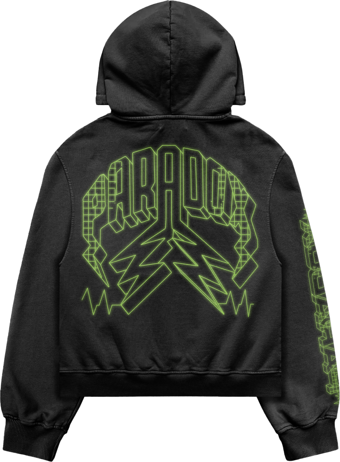 "PULSE" - PULL-OVER HOODIE (BLACK/GREEN) – Paradox Lab