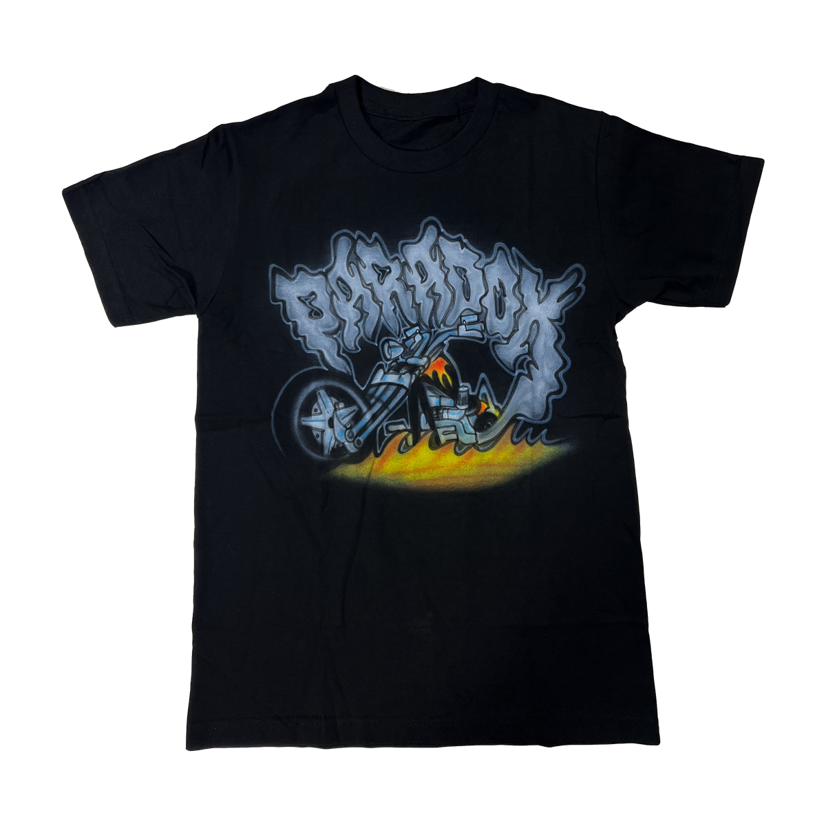 AIRBRUSHED "VINTAGE MOTORCYCLE" TEE - BLACK – Paradox Lab