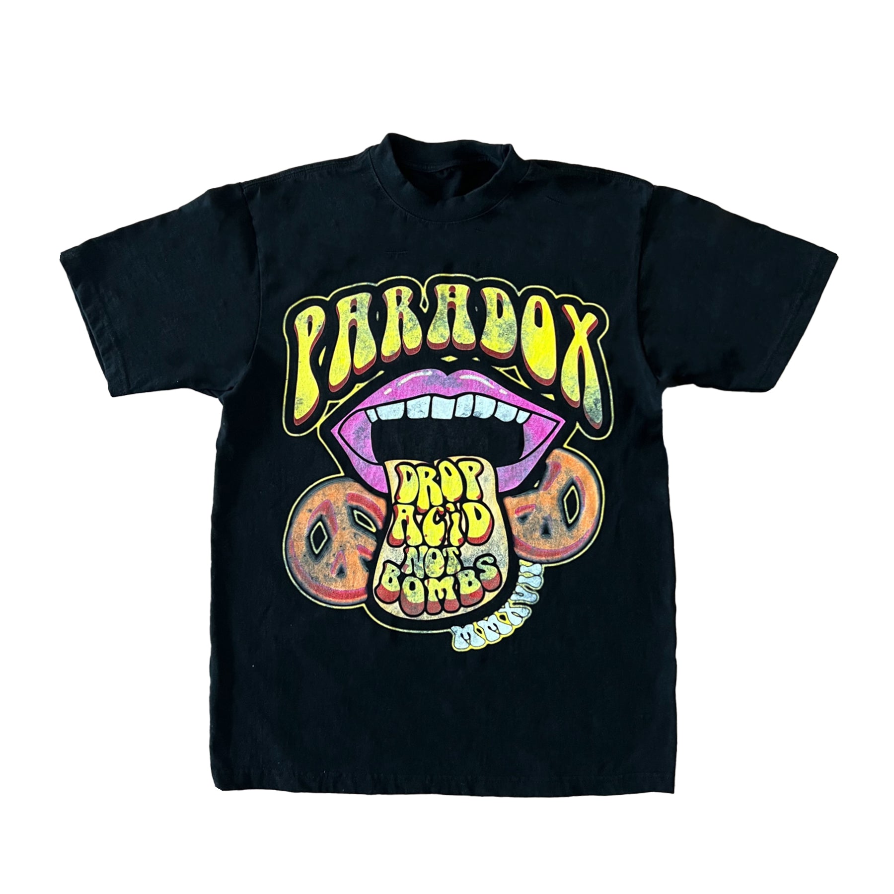 "DROP DOX NOT BOMBS" TEE (BLACK) – Paradox Lab