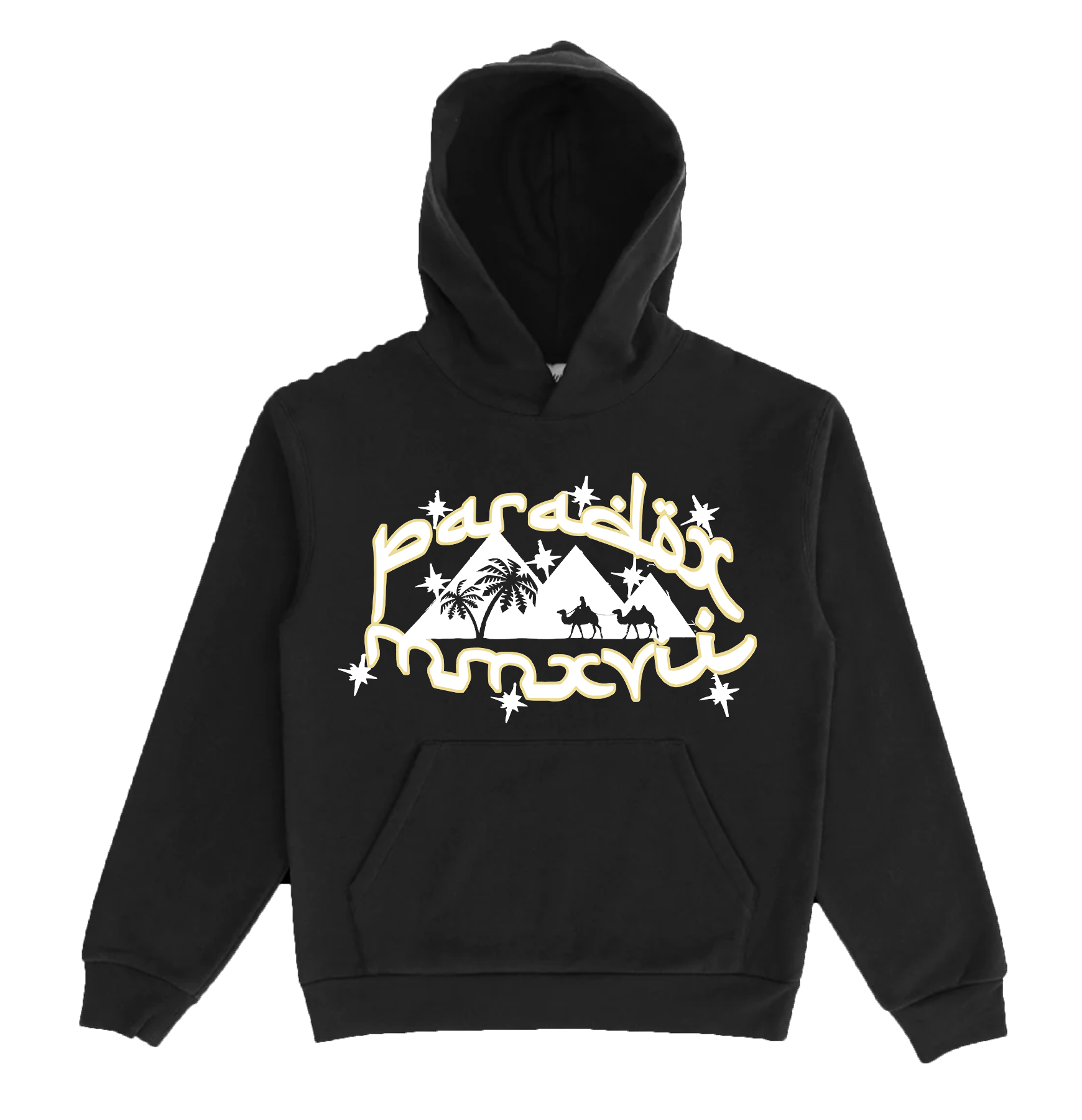 "Egyptian Pyramids" Lightning Arc Logo Pull-Over Hoodie (BLACK ...