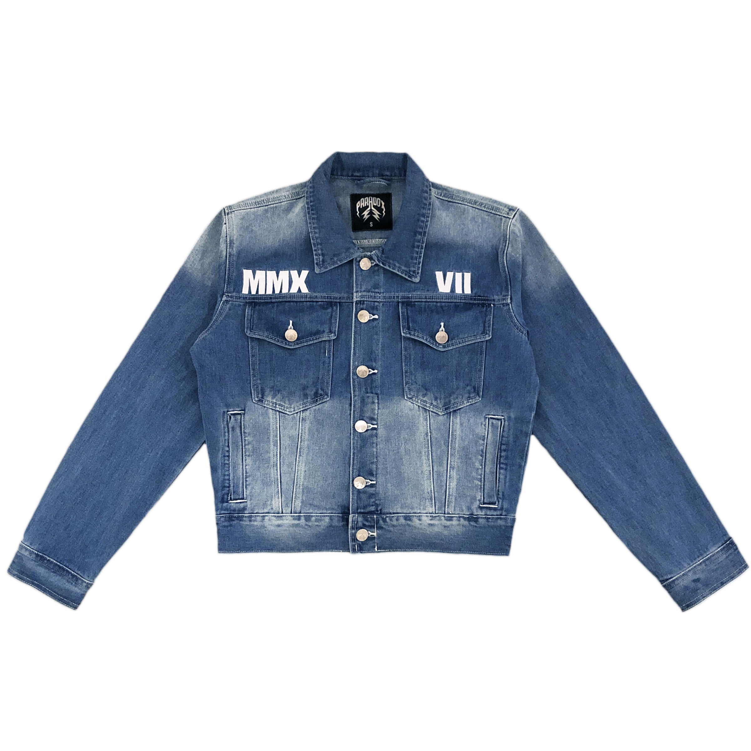 DENIM JACKET LIGHTNING ARC LOGO (BLUE) – Paradox Lab